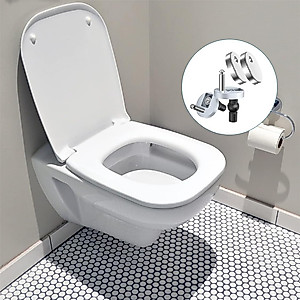 Toilet Seat Hinge Bolts Kit Quick Release Top Hinge Fixings Expanding Rubber Toilet Seat Replacement Parts for Home Bathroom 2 Pcs