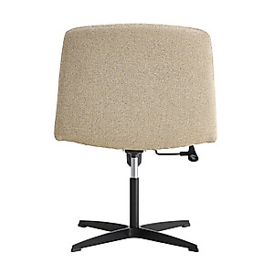 HomVent Swivel Chair Furry Fabric Office Chair with Thick Padded Seat L Shape Desk Chair for Bedroom,Study Room,Living Room
