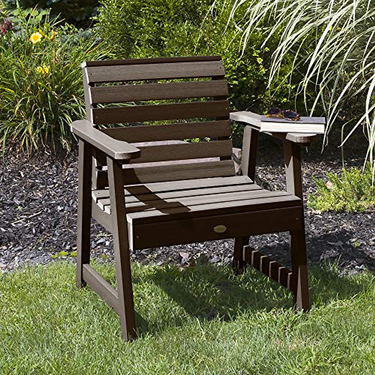 Highwood AD-CHGW1-ACE Weatherly Garden Chair, Weathered Acorn