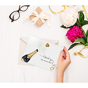 100 Wedding Thank You Cards from the New Mr and Mrs | 4x6 Bulk Thank You Cards with Envelopes | Wedding Shower Beyond Grateful Thank You Notes for Wedding, Bridal Shower and Baby Shower