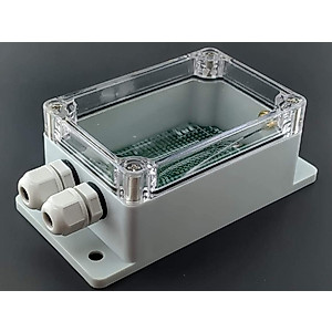 qBox DIY IOT Enclosure Kit (One SMA), IOT Enclosure for Arduino MKR Feather ESP32 Cellular LoRa WiFi Board, Waterproof IP65 Enclosure with Glands, prototyping PCB and SMA Connector