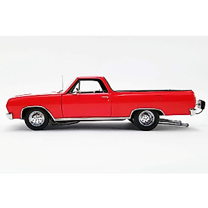 1965 El Camino Drag Outlaws Red with White Stripes Limited Edition to 354 Pieces Worldwide 1/18 Diecast Model Car by Acme A1805411