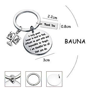 BAUNA Lawyer Gifts Scales of Justice Charms Keychain Retirement Gift