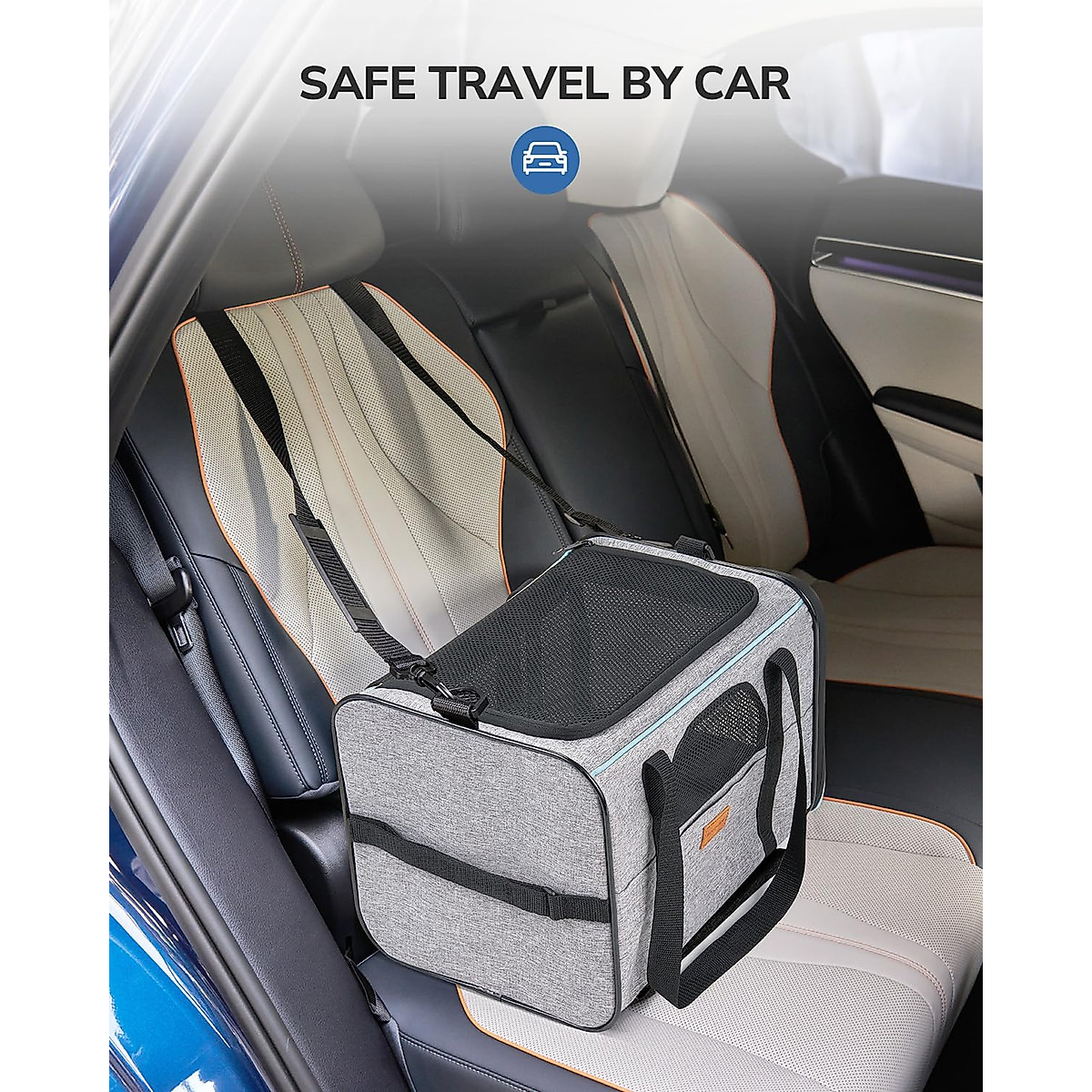 Morpilot Cat and Dog Carrier with Detachable Wheels - Airline Approved Rolling Carrier for Small Pets and Cats - Foldable Pet Travel Bag