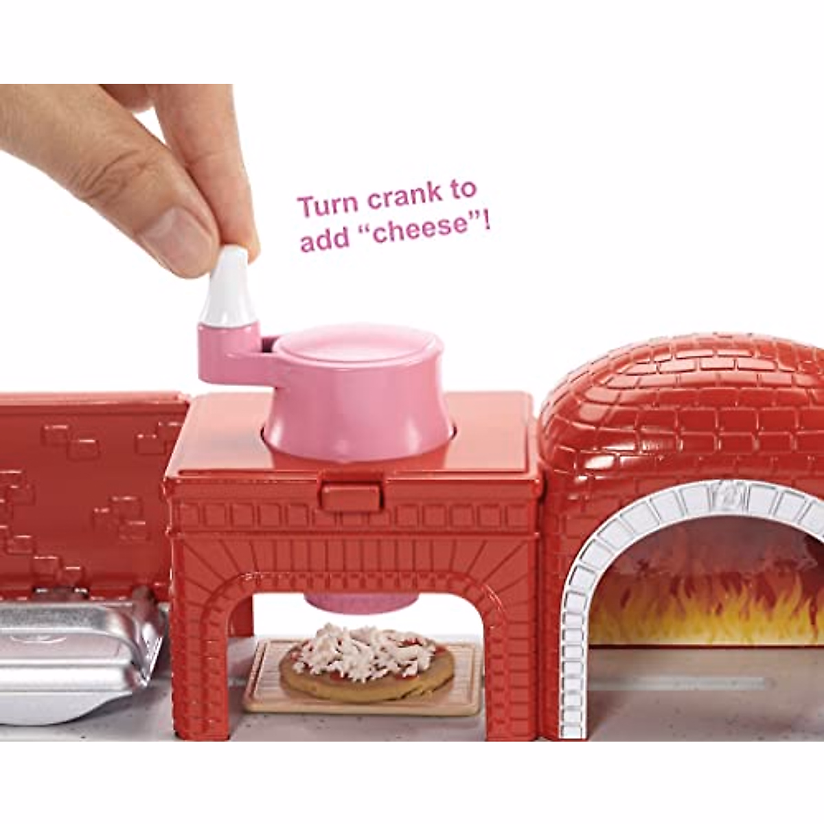 Barbie Pizza Chef Doll & Playset, Toy Oven & Counter with Sliding Conveyer Belt, Molds, 3 Dough Colors & Accessories (Amazon Exclusive)