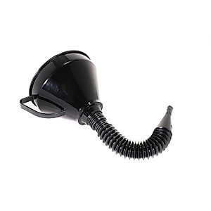 ValesaVales Right Angle Flexible Plastic Funnel Set Comes Complete with 2 Detachable Spout Attachments and Filter for Automotive Oil and Household Uses