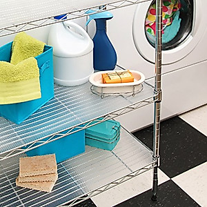 Con-Tact Brand Premium Plus Heavy Duty Non-Adhesive Shelf and Drawer Liner, 18" x 4', Nova Crystal Clear, 6 Rolls