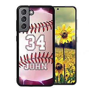 Design Your Own Baseball Phone Case Custom Name Number Yourself TPU Cover Case with Samsung Galaxy S23 S22 S21 S20 ULTRA PLUS/ S21 FE /S20 FE/ S10 PLUS/ S9 PLUS/ S8 PLUS /S7 EDGE