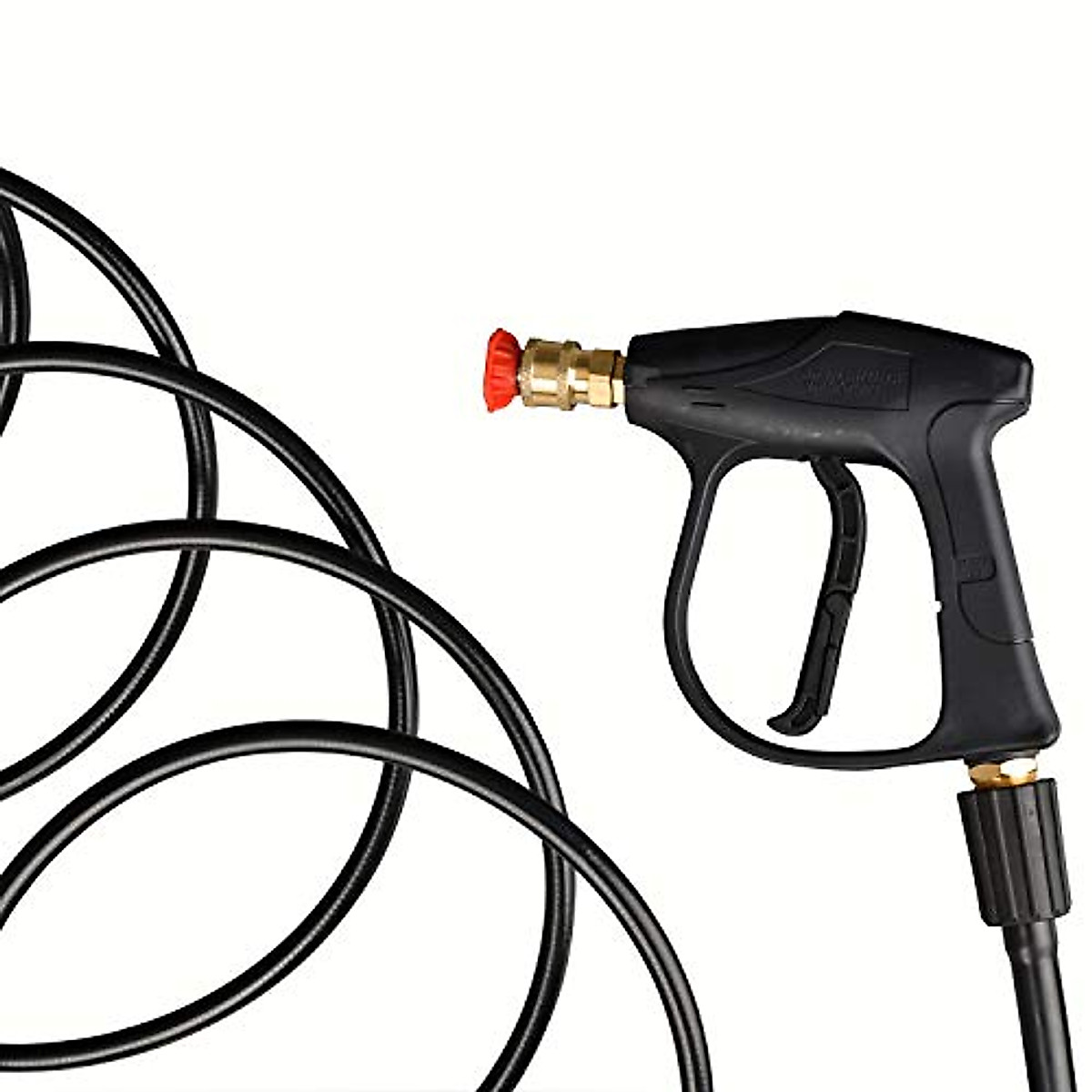 DUSICHIN 50 FT Hose Wand High Pressure Washer Gun 3000 PSI Max 5 Pressure Power Washer Nozzles and Kink Resistant 3000 PSI High Pressure Washer Hose Replacement With M22-14mm Thread DUS-221