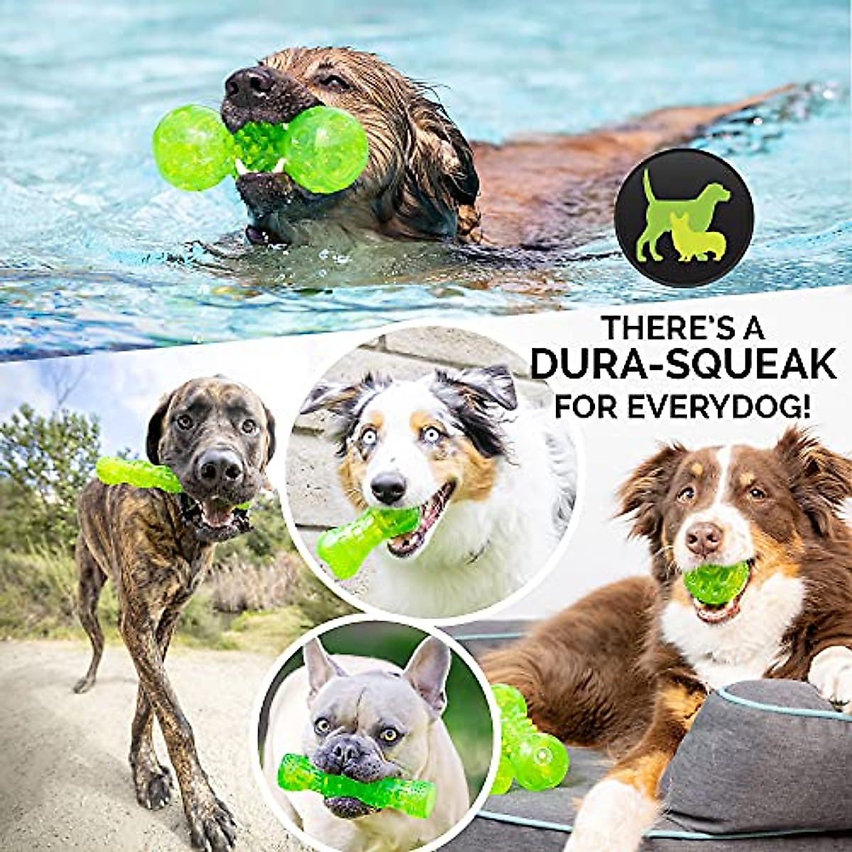 Hyper Pet Dura-Squeaks Stick Dog Toy, Large