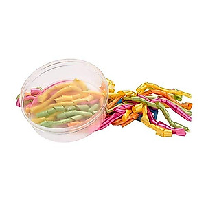 Pioneer Plastics 183C Clear Round Plastic Container with Frosted Bottom, 6.875" W x 2.625" H, Pack of 4
