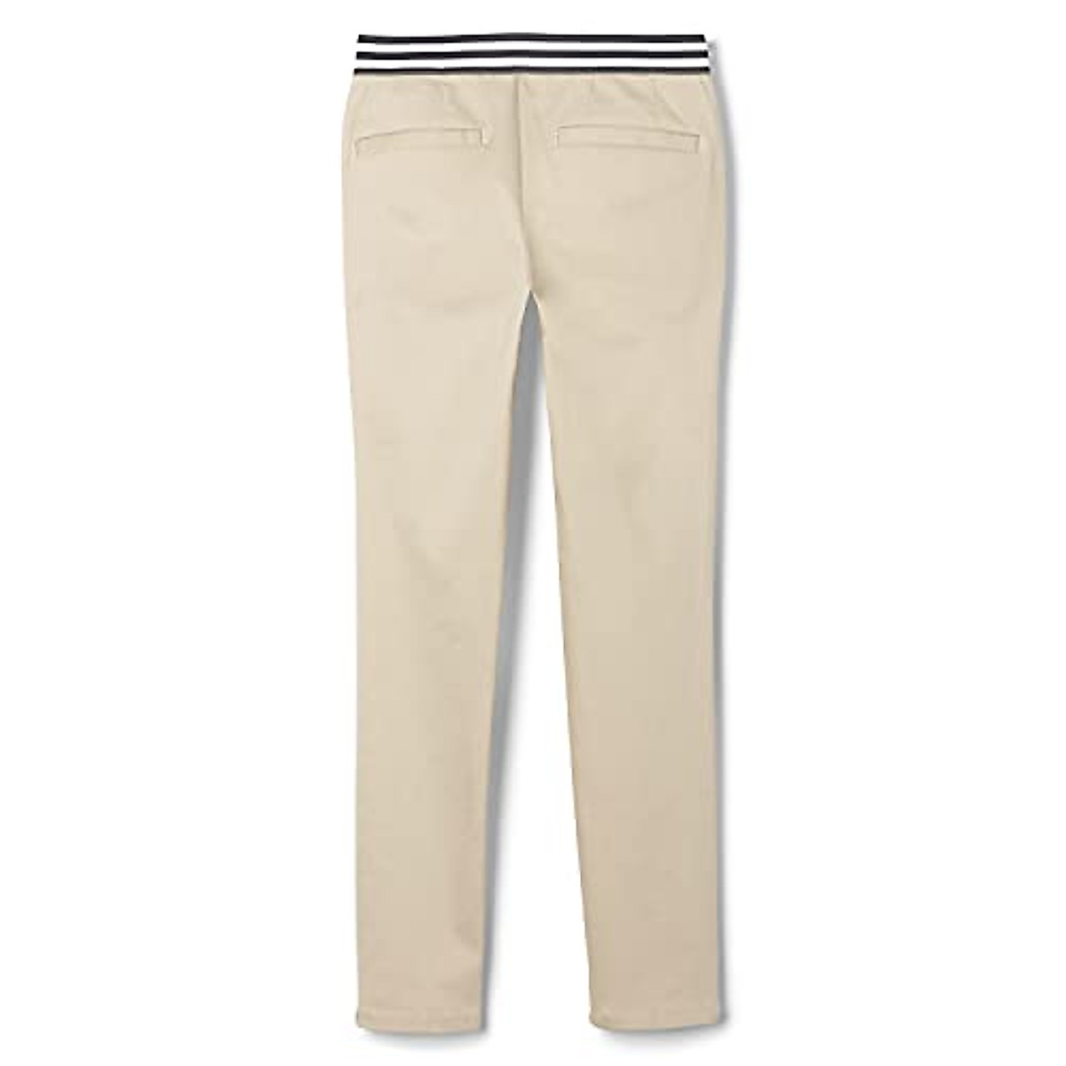 French Toast Girls' Little Pull On Skinny Fit Stretch Pants with Elastic Waist and Pockets, School Uniform for Kids, Khaki, 7