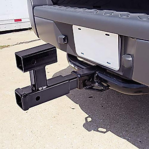 YITAMOTOR 2 inch Dual Receiver Extender Trailer Towing Hitch Extension Bicycle Extender (GTW- 4000 lb.)