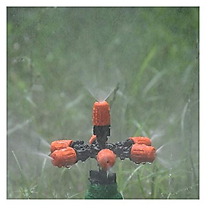 Xiaochen Lawn Irrigation Garden Watering Male Thread 1/2 3/4 Inch Cross Spray Nozzle Multi-Purpose Garden Spray Nozzle Spray Drip Irrigation 1pc (Color : Burgundy)