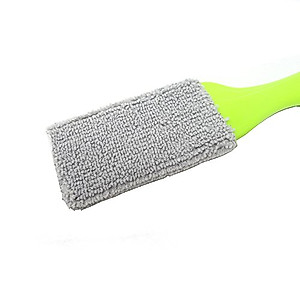 yueton Double Ended Portable Cleaning Brush Mini Hand Held Magic Brush Duster for House, Car, Office (Light Green)