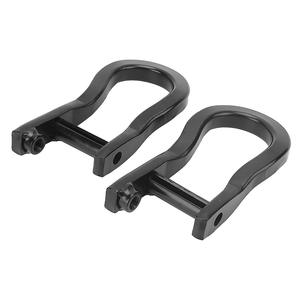 Aramox Front Recovery Hook Fit for, Pair Front Tow Hooks Black Heavy Duty Bow Shackles 84072463