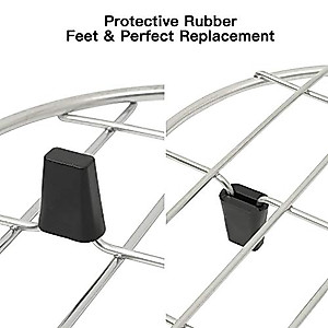 Zeesink Sink Rack Rubber Feet 6 PCS,Replacement for Kitchen Sink Grid,Protective Rubber Feet for Sink Rack,Black Color