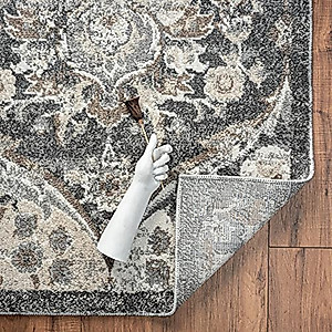 LUXE WEAVERS Euston Collection 8064 Grey 8x10 Modern Oriental Area Rug