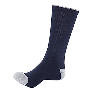 KONY Men's 5 Pairs Thick Cushion Hiking Walking Socks, Wicking Outdoor Sports Crew Socks (Mix-2, Medium(US Shoe Size 8-11))