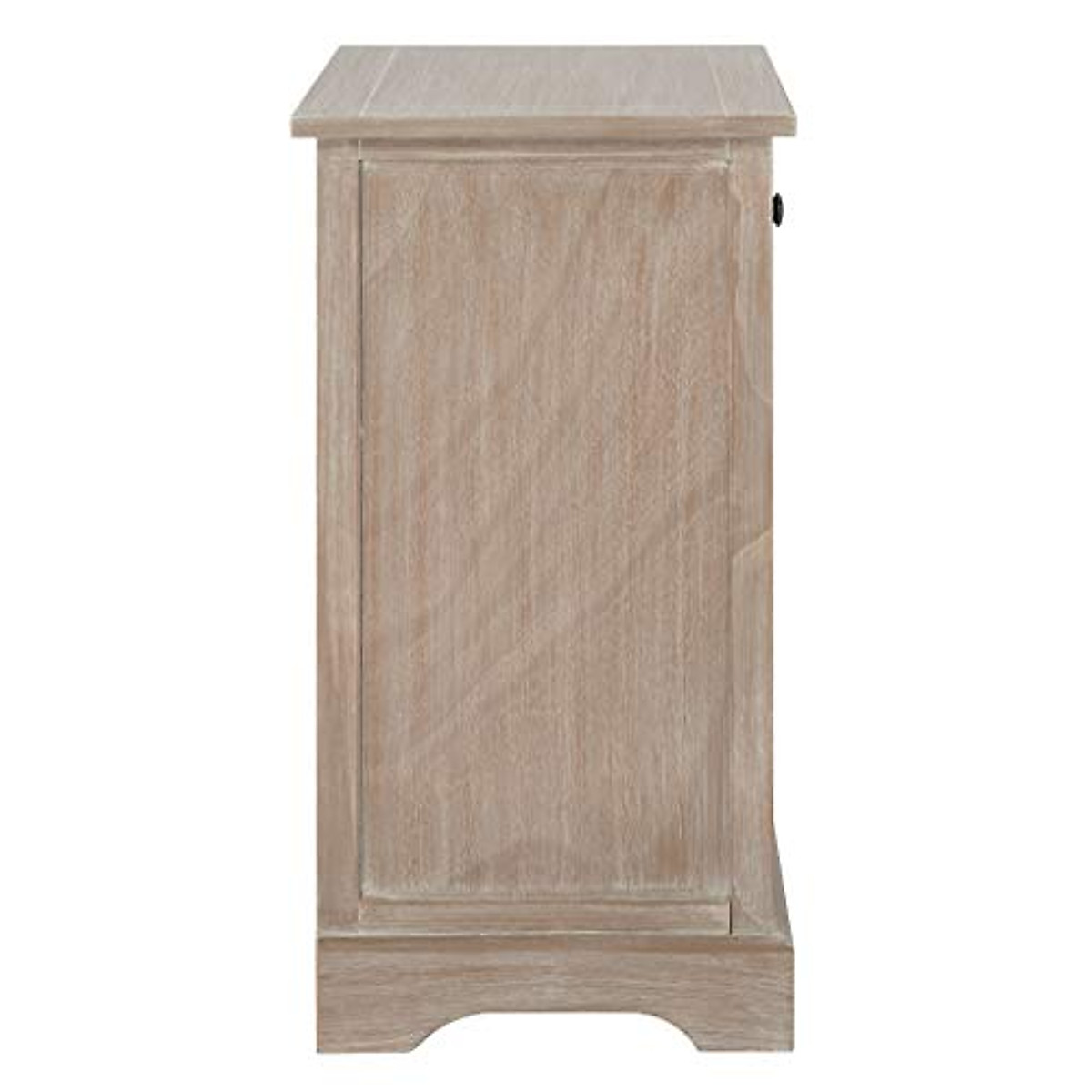 SAFAVIEH Home Collection Carrie White Wash/ Natural Wicker 3-Drawer Storage Nightstand Side Table (Fully Assembled)