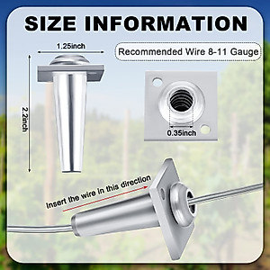 Anchor Wire Vise Anchor Vise Grape Trellis Anchor Vise for Tightening 8~11 Gauge Wire to Build Trellises, Vineyards, Fences and Arbors (5 Pieces)