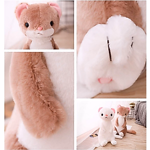 ROSIHA Ferrets Plush Toys, Kawaii Stuffed Animal Doll Pillow 20 '' Birthday Christmas Fiesta Gift (Brown)