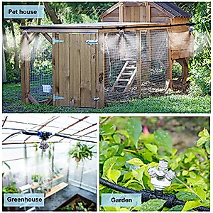 Fogland Misting Nozzle Cluster 5pcs with 25 Single 10/24unc thread Misting Nozzle 0.016" Orifice for patio garden outdoor misting cooling system