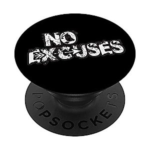 Cross Country Runner No Excuses, Black PopSockets PopGrip: Swappable Grip for Phones & Tablets