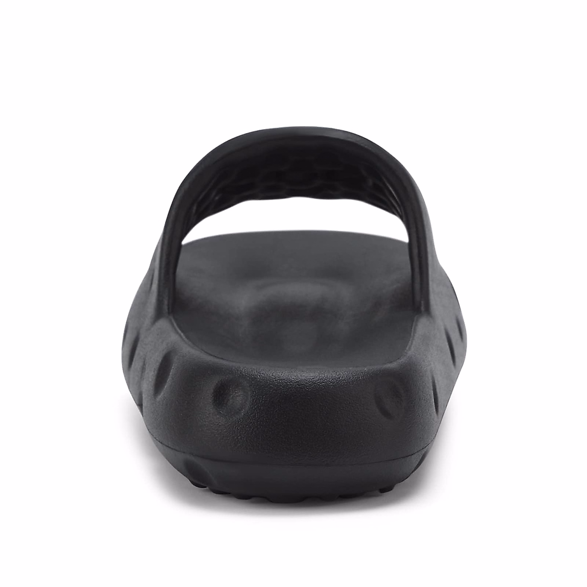 welltree Cheese Slides for Women Pillow Slippers Cloud Sandals Non Slip Shower Shoes Recovery Slide Sandal,Black,7.5-8.5 Women