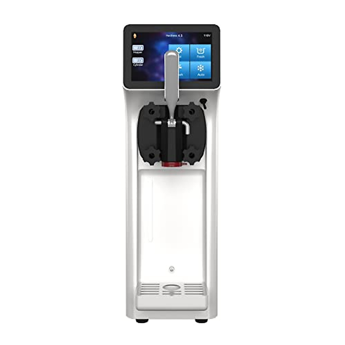 BZD Commercial Ice Cream Maker Machine - 1000W Single Flavor Soft Serve 110V Ice Cream Machine 2.7 to 4 Gallons Per Hour Touch LCD Display & Auto Clean, The Ideal Ice Cream Machine for Home Bars Restaurants