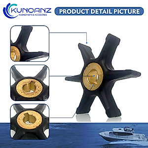 277181 434424 Water Pump Impeller For Evinrude Johnson 3/4/5/5.5/6/7.5 HP 2 Stroke Outboard Sierra 18-3001 0277181 0434424 0777819 3HP 4HP 5HP 5.5HP 6HP 7.5HP