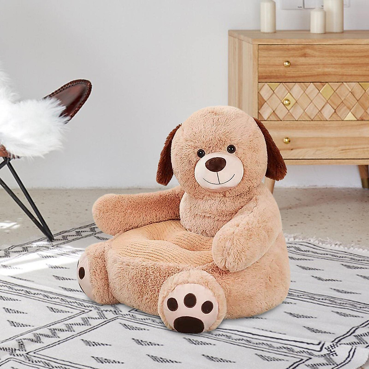 MagiDeal Kids Plush Cartoons Small Sofa Chair for Reading, Relaxing and Snuggling Nurseries Decoration Learning Sitting Multiple Purposes Comfortable, Dog