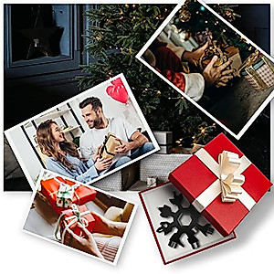 Snowflake Multitool, 1Pcs 18 in 1 Snowflake Multi tool Stainless Steel Snowflake Tool with Keyring(Black)