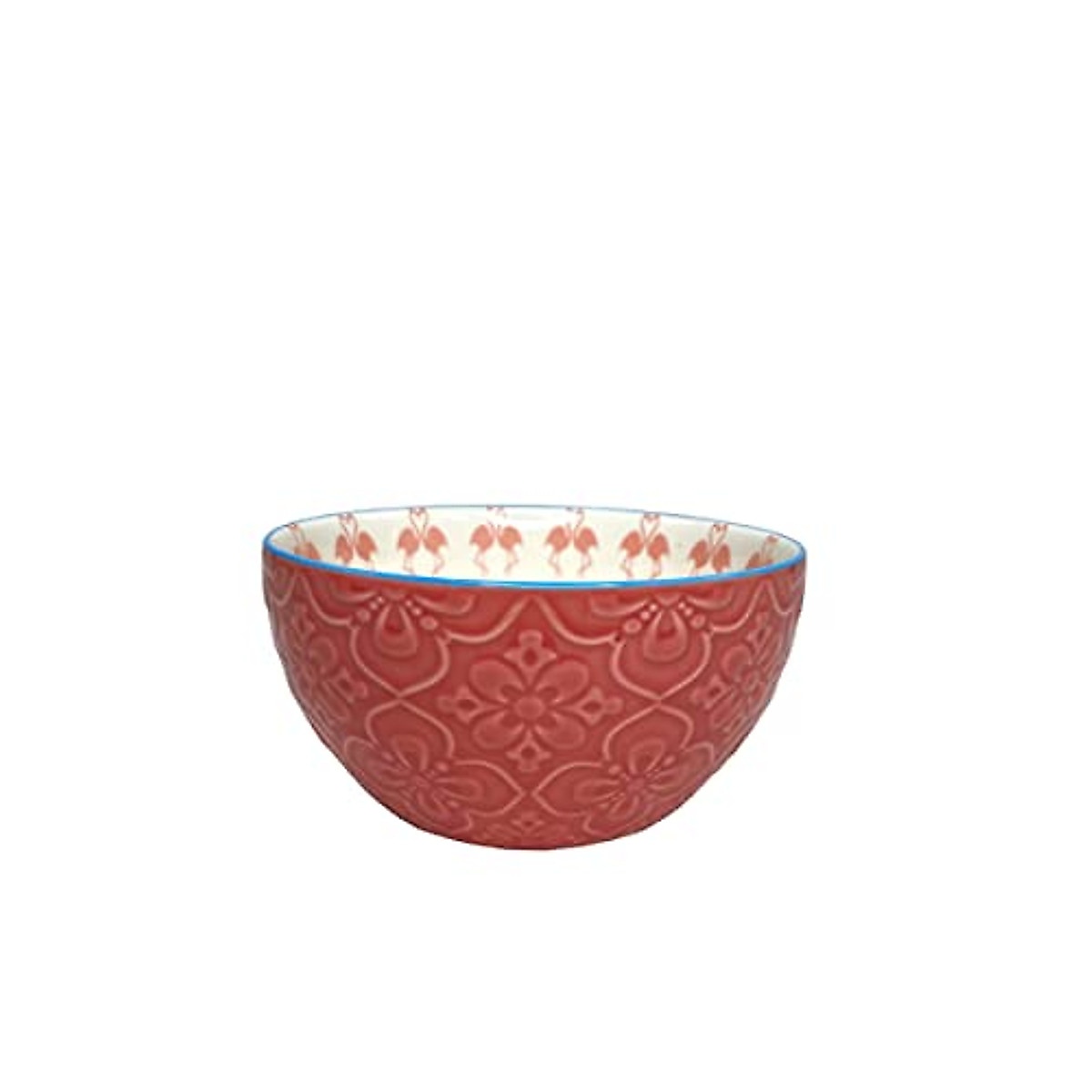 Signature Housewares 28 oz Pad Print PP7 Assorted 6" Bowls (Set of 4), Multicolor