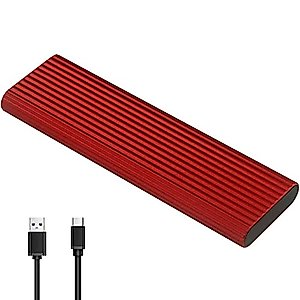 Mersuii Mini Solid State Drive for Laptop Windows 7 Mac Shockproof Portable Mobile Solid State Drive 1TB Red