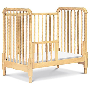 DaVinci Jenny Lind 3-in-1 Convertible Mini Crib in Natural, Removable Wheels, Greenguard Gold Certified