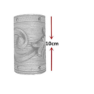 Simplemiuji Silver Flower 3D Wallpaper Border Peel & Stick PVC Wall Covering Kitchen Bathroom Bedroom Tiles Decor Sticker,4 Inch by 16.5 Feet1