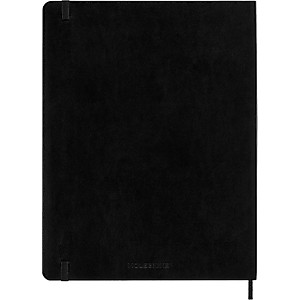Moleskine Classic Notebook, Soft Cover, XL (7.5" x 9.5") Ruled/Lined, Black, 192 Pages