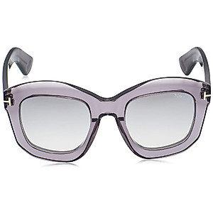 Tom Ford FT0582 Sunglasses - Grey Frame, Smoke Mirror Lenses, 50 mm Lens Diameter FT05825020C