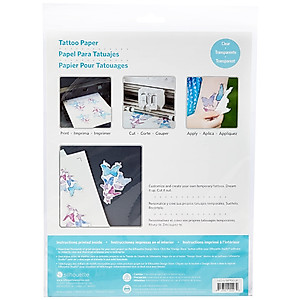 Silhouette America, Inc Temporary Tattoo Paper, 8.5x11 Inches, Basic