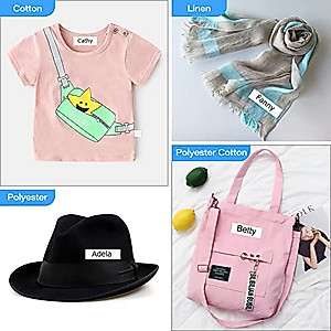 GREENCYCLE Fabric Iron On Clothing Label Tape Compatible for Brother P-Touch TZe-FA231 TZ-FA231 AZE FA231 Black on White 1/2 inch x 9.8 ft 12mm x 3m for PT-P750W PT-H110 PT-D210 PT-D600, 2 Pack