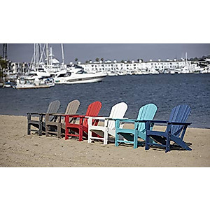 LuXeo LUX-1518-NAVY(2 Pack) Hampton Adirondack Chair, 2-Pack, Water-Resistant, Plastic, Navy