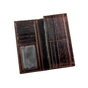 crazy hunter Mens Long Crocodile Head Motorcycle Punk Leather Wallet With a Biker Chain L73