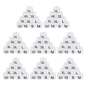 Plastic Hangars Black Plastic Hangers 100Pcs Plastic Hanger Size Markers Coding Garment Size Markers Assortment Kit for Wire Hangers Clothing Hangers Clothing Hangers Color- Coding Hanger