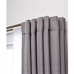 Umbra Twilight Double Curtain Rod Set – Wrap Around Design Ideal for Blackout or Room Darkening Panels, 48 to 88 Inches, Nickel