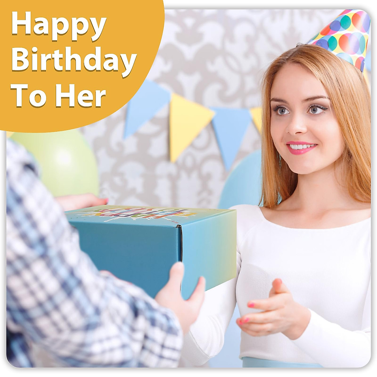 MEIGBFR Birthday Gifts for Women, Cute Birthday Gift Ideas for Sisters Best Friends Mom Birthday Present for Bestie BFF, Funny Birthday Basket Gift Set For Female Her