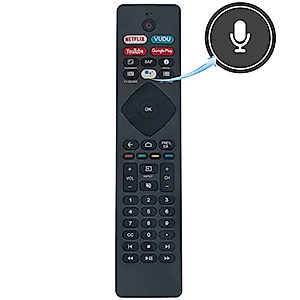 New NH800UP sub RF402A-V14 BT800 Replacement Voice Remote for Philips 4K UHD HDR LED Android Smart TV 75PFL5704/F7 50PFL5704/F7 55PFL5604/F7 65PFL5504/F7 55PFL5704/F7