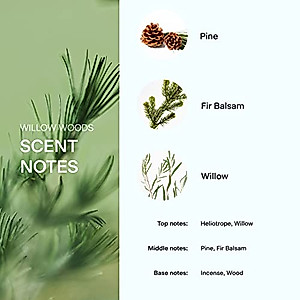 Skylar Willow Woods Eau de Parfum - Hypoallergenic & Clean Perfume for Women & Men, Vegan & Safe for Sensitive Skin - Woody Perfume with Notes of Pine, Fir Balsam & Willow - 10mL /0.33 Fl oz