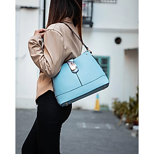 MKF Collection Shoulder Bag for Women, Vegan Leather and Faux Snake Trim, Fashion Hobo Handbag Messenger Purse