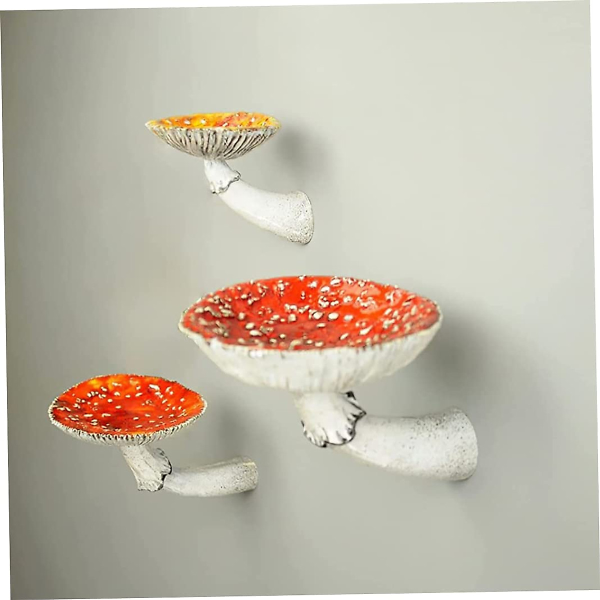 Eaarliyam Wall Shelves, Mushroom Hanging Shelf, Wall Floating Shelf, Resin Storage Shelves Ornaments for Bedroom Living Room Bathroom (Size: M)
